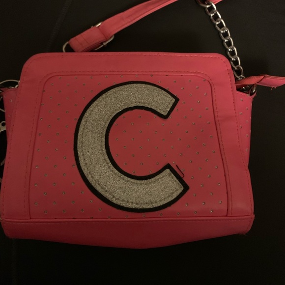 Justice | Accessories | Pink Justice Girls Letter C Purse With Sparkles ...